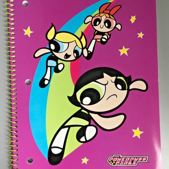 Office | Vintage 200 The Powerpuff Girls Spiral Bound Notebook 50 ...